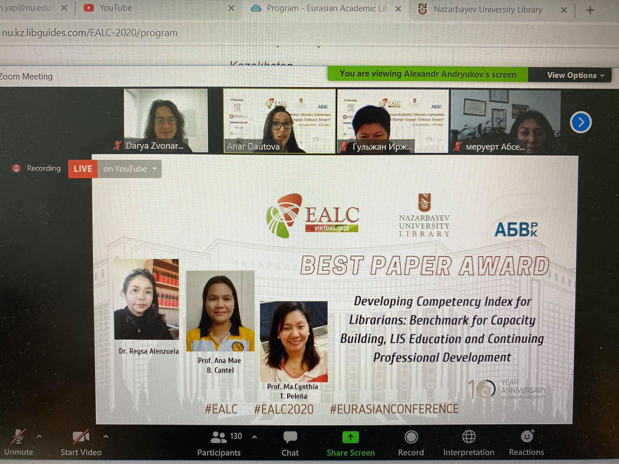 CPU Library Director, LIS faculty win Best Paper Award at EALC 2020 ...