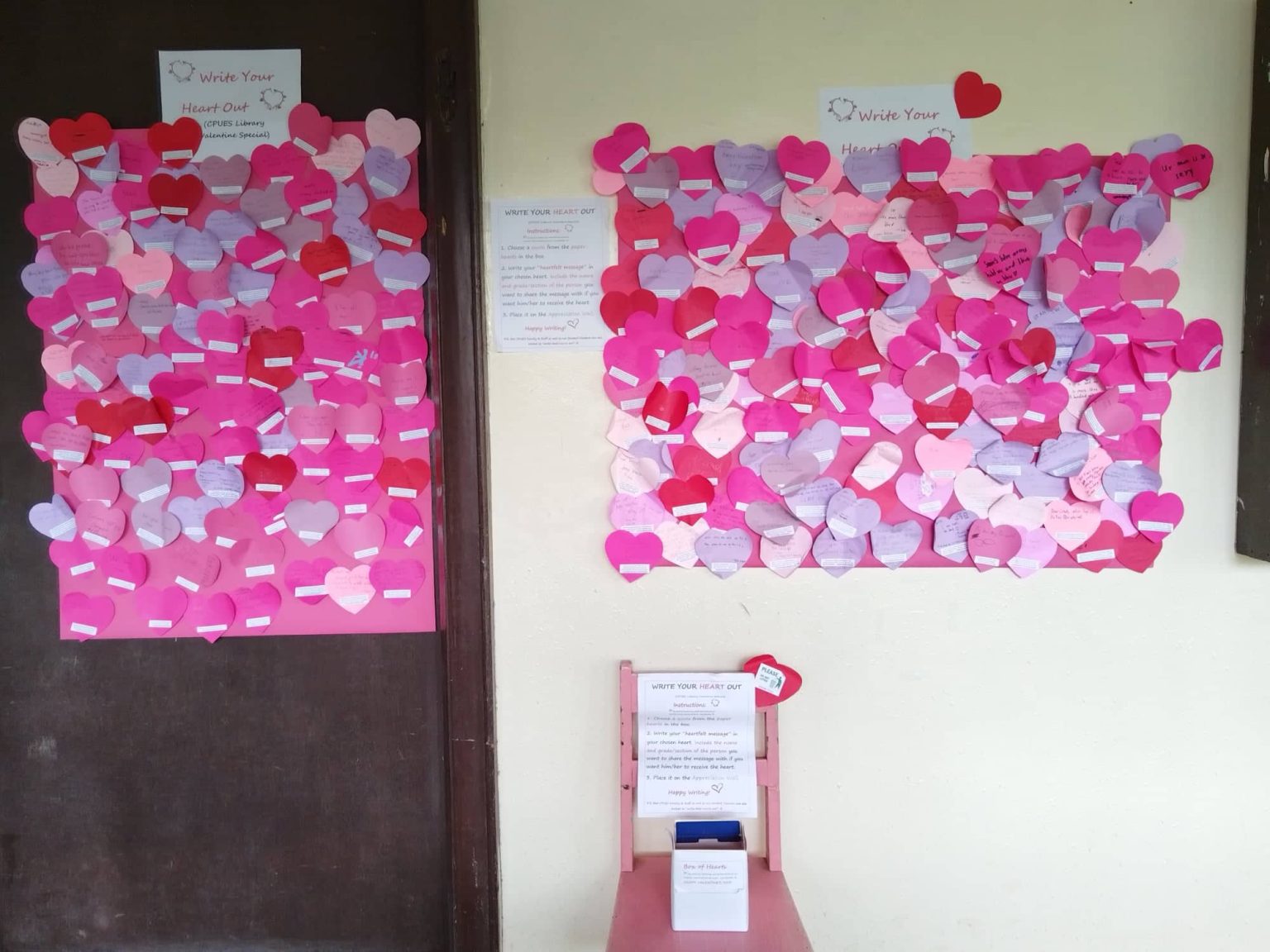 CPU Elementary Library Valentines Day activity: Write your heart out ...